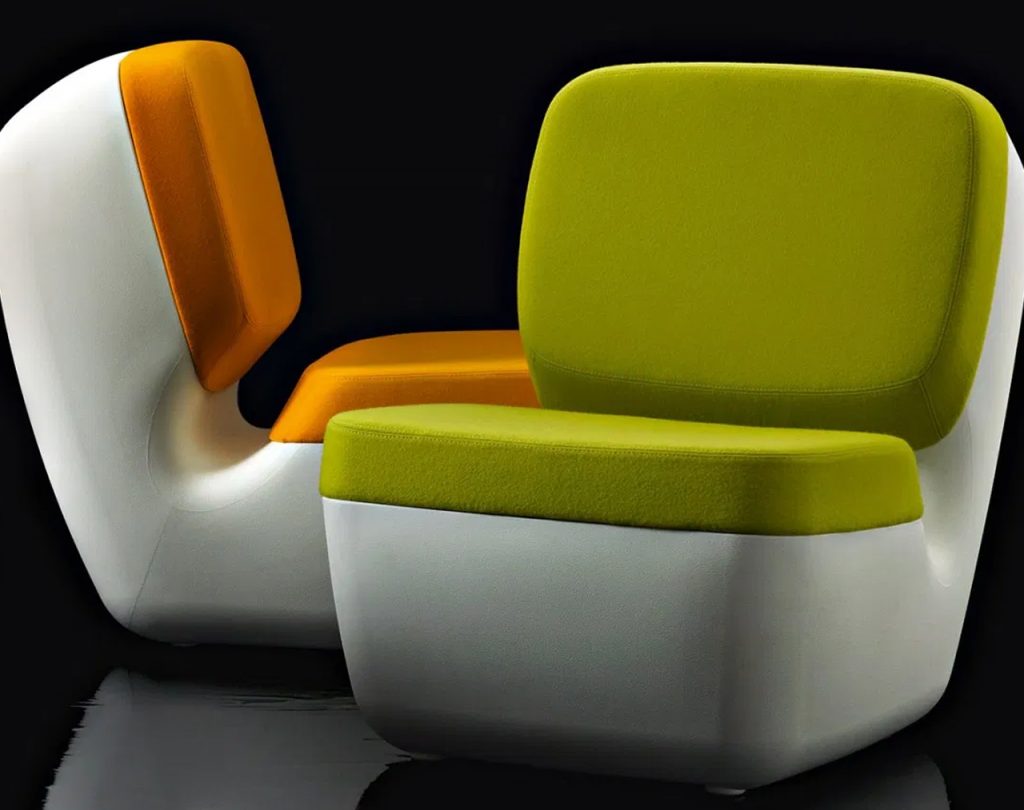 Nimrod Lounge Chair / Upholstery In Kvadrat Divina 3 542 / Orange - 2nd ...