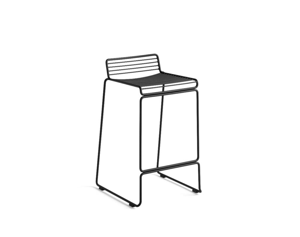 Hee Bar Stool Low Black - 2nd Floor