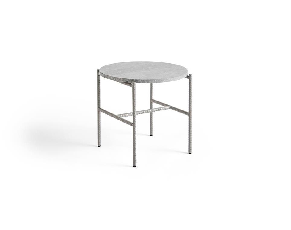 Rebar Side Table Grey / Grey Marble / Ø 45 - 2nd Floor