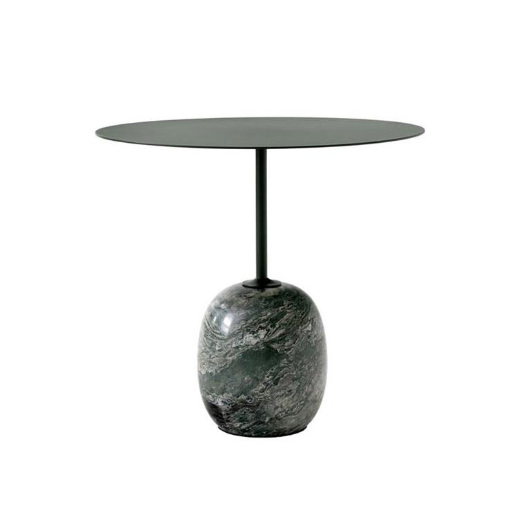 Lato Table LN9 Ø50cm Deep Green w. Verde Alpi Marble - 2nd Floor